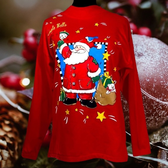 Holiday Time | Sweaters | Vintage Festive Christmas Sweater Womens Size ...